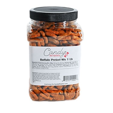 Candy Retailer Buffalo Pretzel Mix 1 Lb Jar — CandyRetailer.com